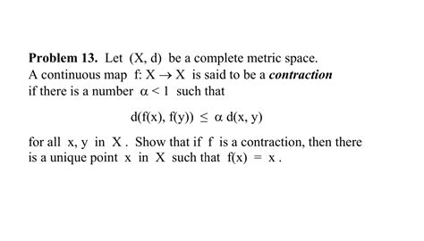 Solved Let Xd ﻿be A Complete Metric Spacea Continuous