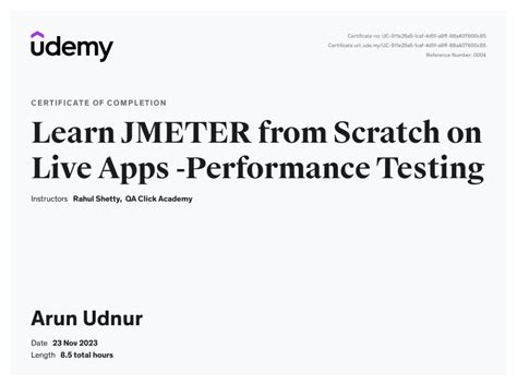 Arun Udnur On Linkedin Completed Amazing Course On Udemy On Jmeter