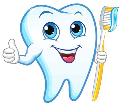 عکس کارتونی کودکانه اهمیت مسواک برای دندان با فرمت Png