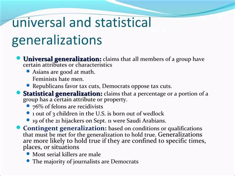 Generalization And Types Ppt