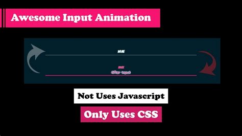 Awesome Input Animation Using Only Css Pure Css Tutorial Web