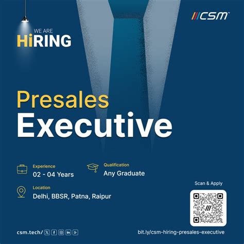 csm technologies on linkedin csmtech hiringnow presalesexecutive techjobs jobopportunity