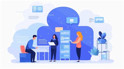 Modern Concepts Of People Collaborating With Cloud Storage Solutions Premium Ai Generated Vector