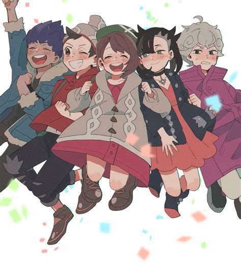 Marnie Gloria Hop Victor And Bede Pokemon And 1 More Drawn By Wim