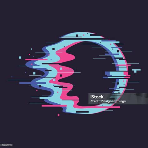 Distortion Dynamic Circle Elements Technology Noise Defect Geometry Figure Isolated Symbol