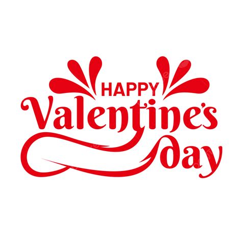 해피 발렌타인 데이 레터링 디자인의 인사말 텍스트 발렌타인 빨간색 행복한 발렌타인 데이 Png 일러스트 및 벡터 에 대한 무료 다운로드 Pngtree