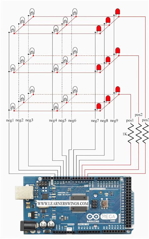 Sliding Pattern In 3 3 3 Led Cube Using Arduino Mega Simple And Beautiful Sliding Pattern In An