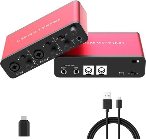 Dacimora 2i2 Usb Audio Interface With 48v Phantom Power 24bit 192khz Plug And Play