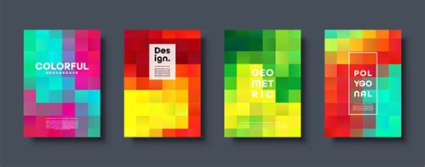 사각형과 다각형 추상적 배경 다채로운 그라데이션 디자인 낮은 폴리 기하학적 사각형 모양 현대 배너 벡터 일러스트레이션 3차원 형태에 대한 스톡 벡터 아트 및 기타 이미지