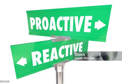 Proactive Vs Reactive Response Choices 2 Two Way Road Signs 3d