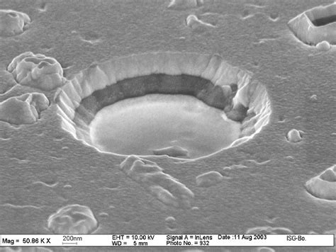 Scanning Electron Micrograph Image Of A Typical Antidot Download Scientific Diagram