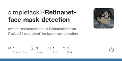 Github Simpletask1retinanet Facemaskdetection Pytorch