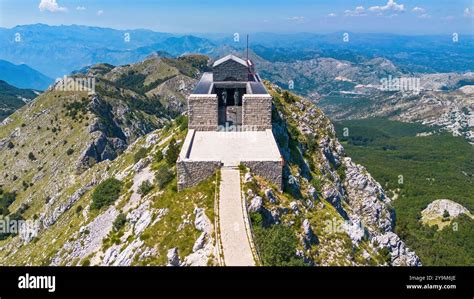 Aerial View Of The Mausoleum Of Njegoš On Top Of Mount Lovćen In The