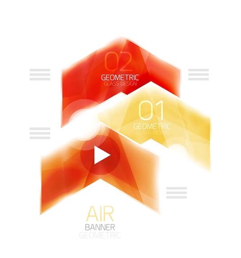 Premium Vector Glossy Color Arrow Shapes With Option Infographic And