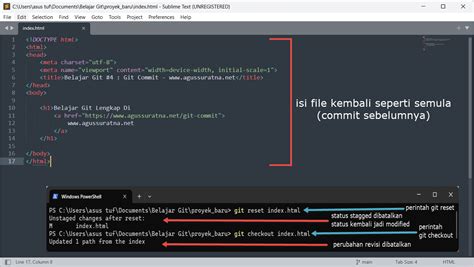 Tutorial Git 7 Membatalkan Revisi Git