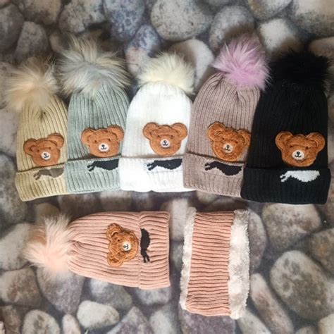 خرید و قیمت کلاه و شال طرح خرسی زیر سه سال از غرفه ارزان سرای آرین پخش