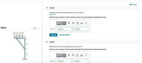 Solved Review Part A Determine The Horizontal Component Of Chegg