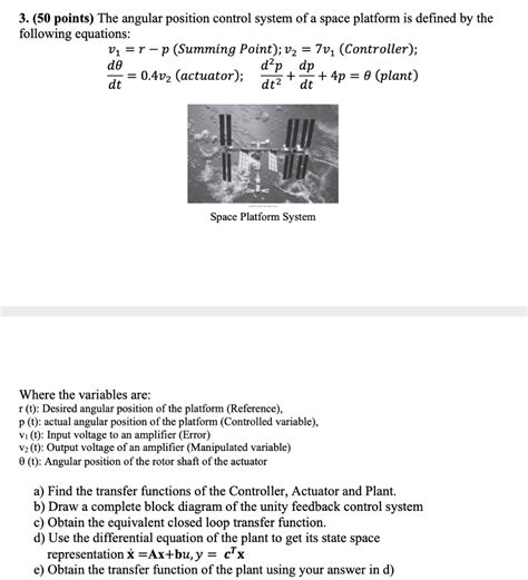 Solved Points The Angular Position Control System Of Chegg