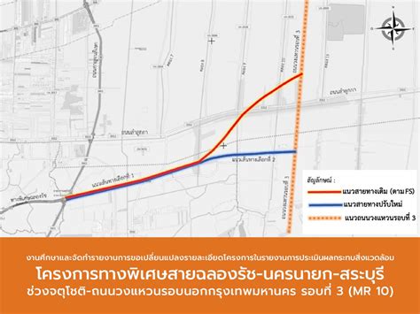 งานศึกษาและจัดทำรายงานการขอเปลี่ยนแปลงรายละเอียดโครงการ ในรายงานการประเมินผลกระทบสิ่งแวดล้อม
