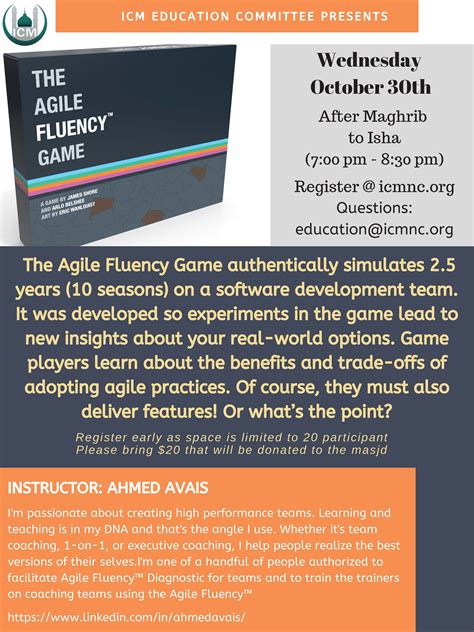 An Agile Game Islamic Center Of Morrisville