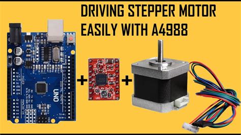 On Video How To Drive A Stepper Motor Easily Using A4988 And Arduino