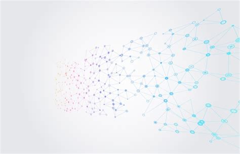 Premium Vector Geometric Abstract Background With Connected Dots And Lines Molecular Structure