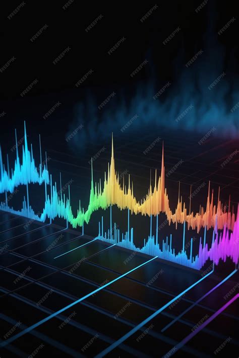 Premium Photo Colorful 3d Audio Spectrum Visualization Abstract Background