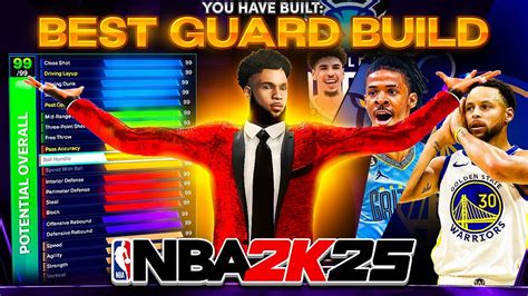 Best Game Breaking Guard Build In Nba 2k25 New 2 Way 3 Level Shot Creator Build Best Build