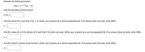 Solved Consider The Following Function H X X1 3 X6 Find Chegg Com