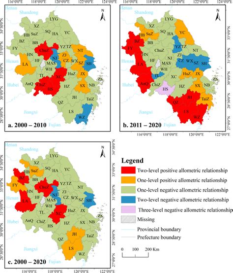 Spatial Patterns Of Allometric Growth Between Economic Development And Download Scientific