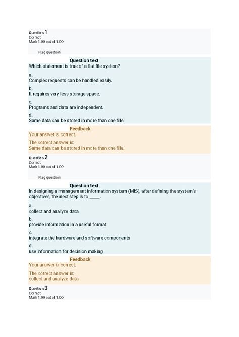 Assess 1 Quizz Question 1 Correct Mark 1 Out Of 1 Flag Question Question Text Which