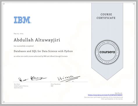 Abdullah Altuwayjiri On Linkedin Datascience Sql Python Ibm