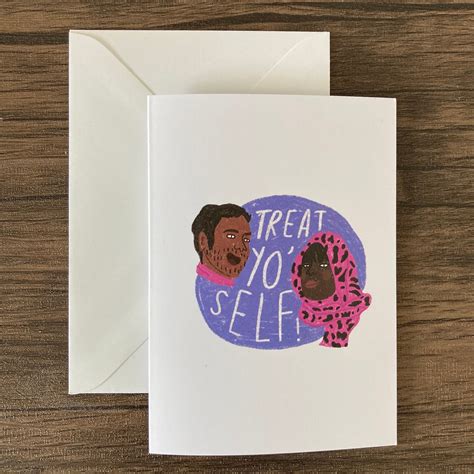 Parks And Rec Card Treat Yo Self Donna And Tom Etsy