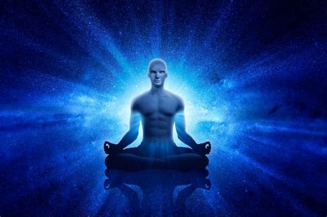 명상 요가 포즈 남자 프리미엄 사진