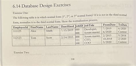 Solved 614 ﻿database Design Exercisesexercise Onethe