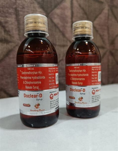 Dextromethorphan Hbr Phenylephrine Hydrochloride And Chorpheniramine Maleate Syrup At ₹ 66 50