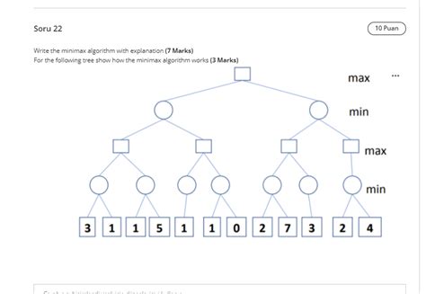 Solved Soru Puan Write The Minimax Algorithm With Chegg Com