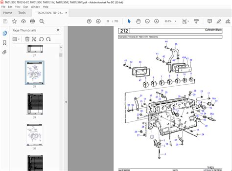 Volvo Penta Tad1230v Td121g 87 Twd1210v Twd1211v Twd1230ve Twd1231ve Industrial Engine