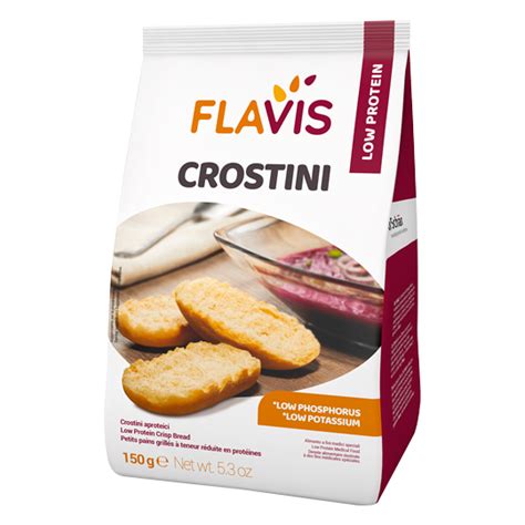 Сухарики гренки Crostini низкобелковые FLAVIS Флавис Италия