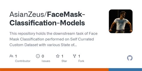 GitHub AsianZeus FaceMask Classification Models This Repository Holds The Downstream Task Of