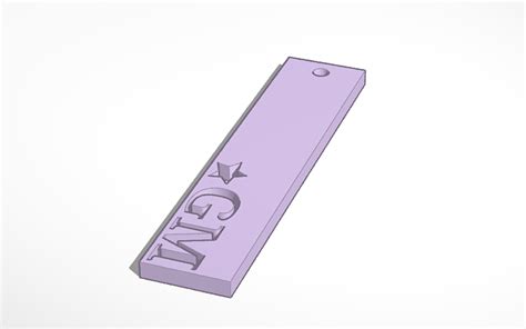 3d Design Keyring Tinkercad