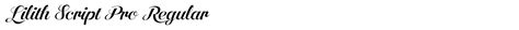 Lilith Script Pro Font Webfont And Desktop Myfonts