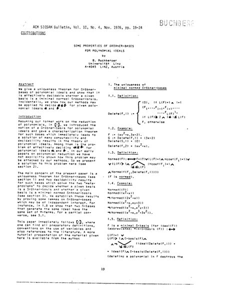 Pdf Some Properties Of Gröbner Bases For Polynomial Ideals