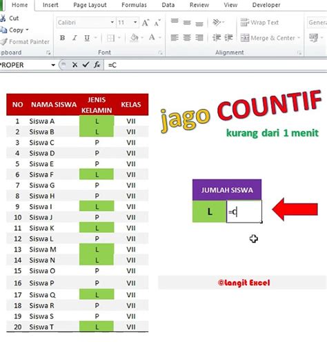 Menghitung Data Dengan Rumus Countif Di Excel Shorts Excel Exceltutorial Exceltips Youtube
