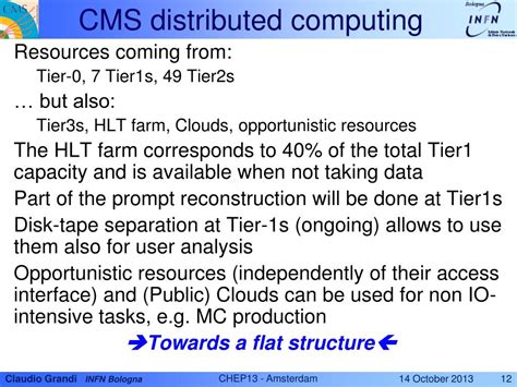 Ppt Evolution Of Computing Model In Cms For Increased Lhc Beam Energy