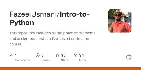 Github Fazeelusmaniintro To Python This Repository Includes All The