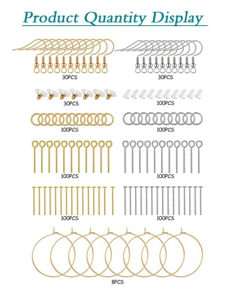 1 Set Aus Acryl Herz And Stern Perlen Ohrringe Herstellung Kit Mit Ohrring Posts Und Anderen
