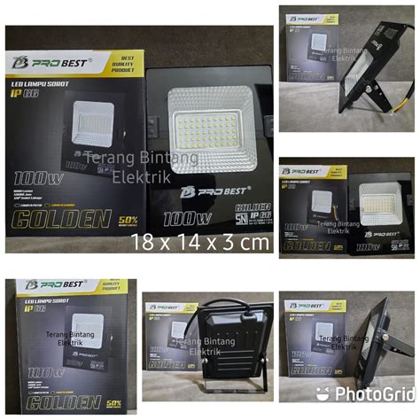Jual Lampu Sorot Led Lampu Tembak Led Floodlight Golden Probest W Watt Shopee Indonesia