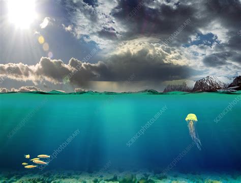Ocean Atmosphere Interaction Illustration Stock Image C0573947