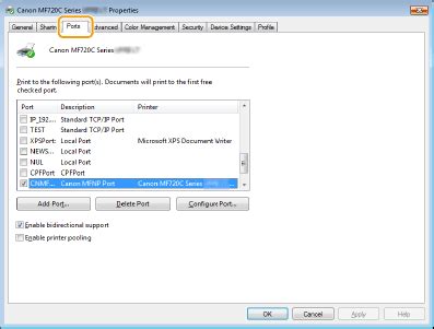 Configuring Printer Ports